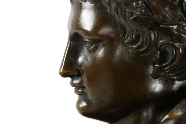 19th Century French Bronze Sculpture of Seated Classical Poet Horace at ...