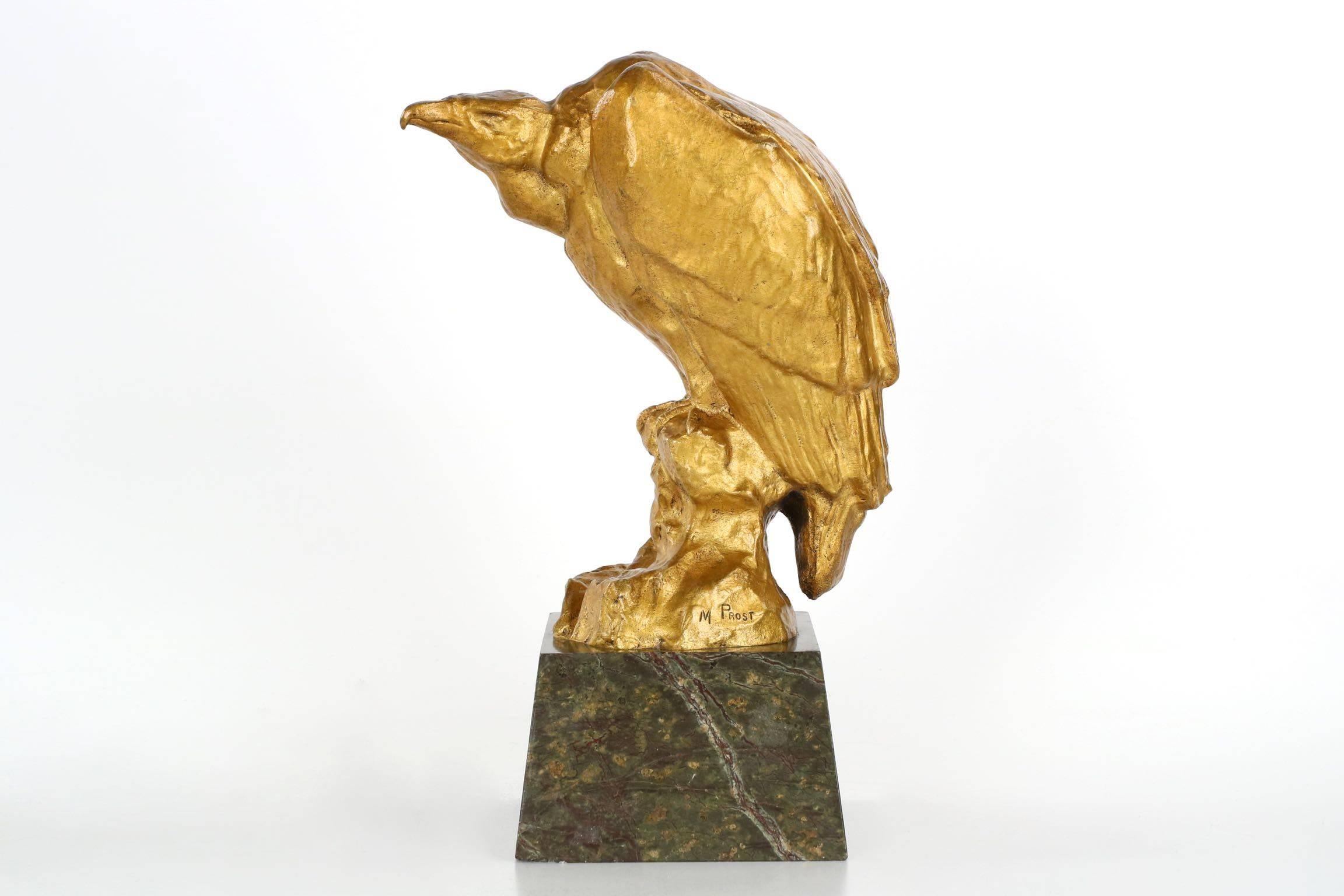 Art Deco "Vulture" Bronze Sculpture by Maurice Prost at 1stDibs ...