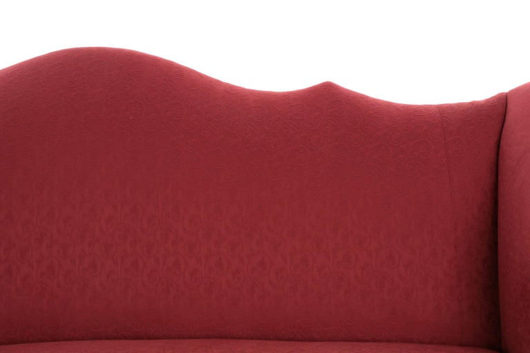 American Chippendale Style Camel Back Sofa with Marlborough Feet, 20th ...
