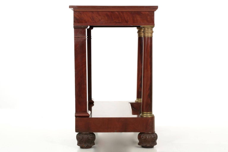 19th Century American Classical Style Antique Mahogany Mirrored Pier ...