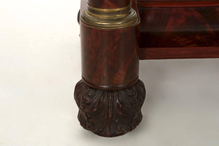 19th Century American Classical Style Antique Mahogany Mirrored Pier ...