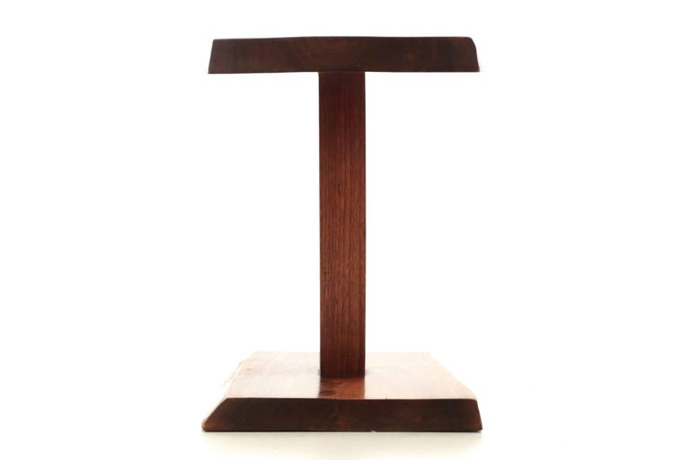 New Hope School Live Edge Walnut Side Table by Alan Rockwell, circa ...