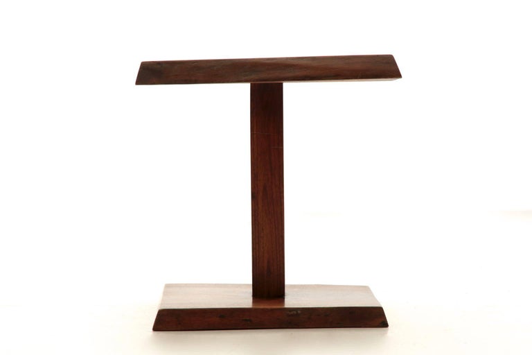 New Hope School Live Edge Walnut Side Table by Alan Rockwell, circa ...