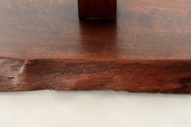 New Hope School Live Edge Walnut Side Table by Alan Rockwell, circa ...