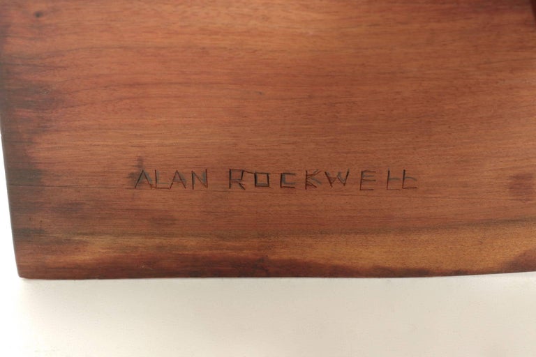 New Hope School Live Edge Walnut Side Table by Alan Rockwell, circa ...