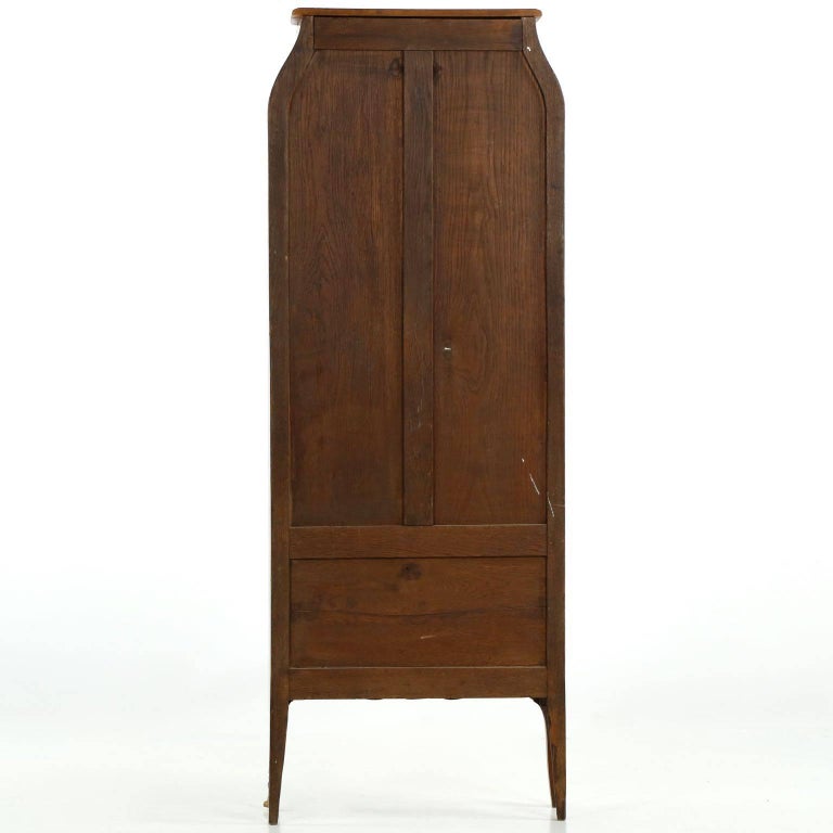 Louis XV Style French Antique Biblioteque Bookcase with Clock, 20th ...