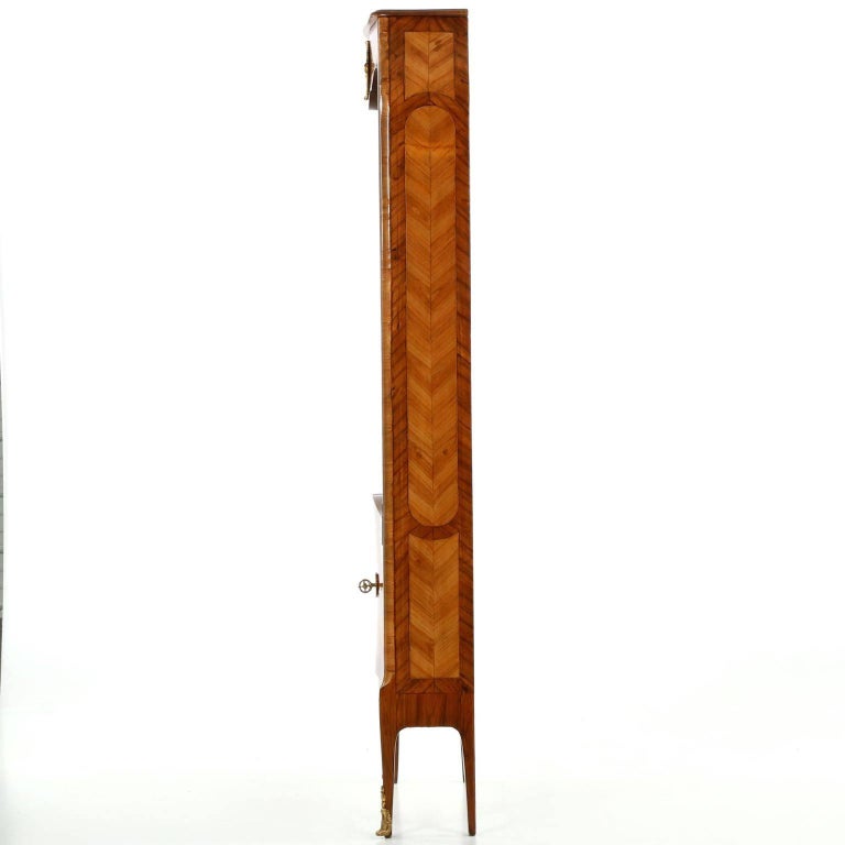 Louis XV Style French Antique Biblioteque Bookcase with Clock, 20th ...