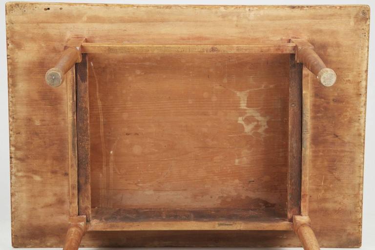 American Primitive Scrubbed Pine Tavern Antique Farm Table, 19th ...