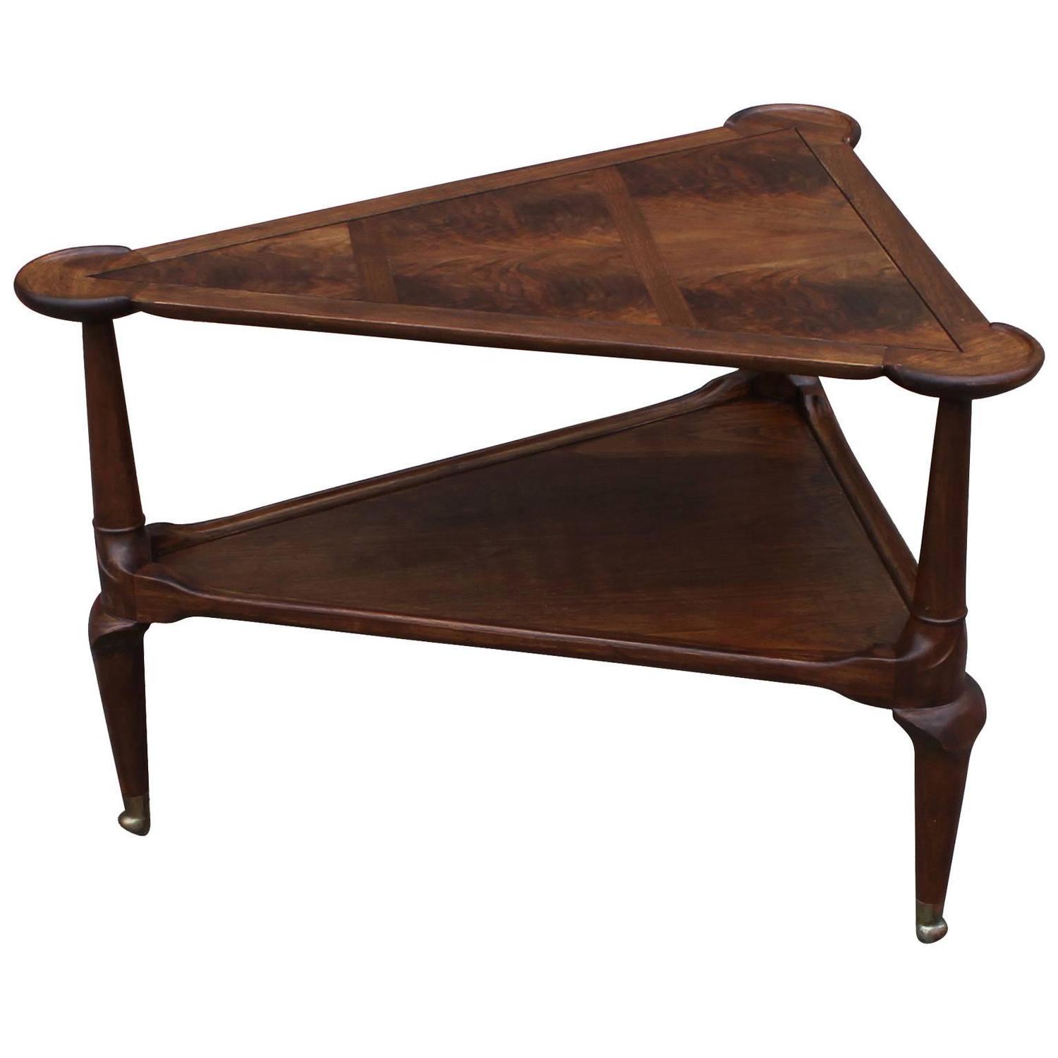 Sculptural Triangular Side Table by Mastercraft For Sale at 1stdibs