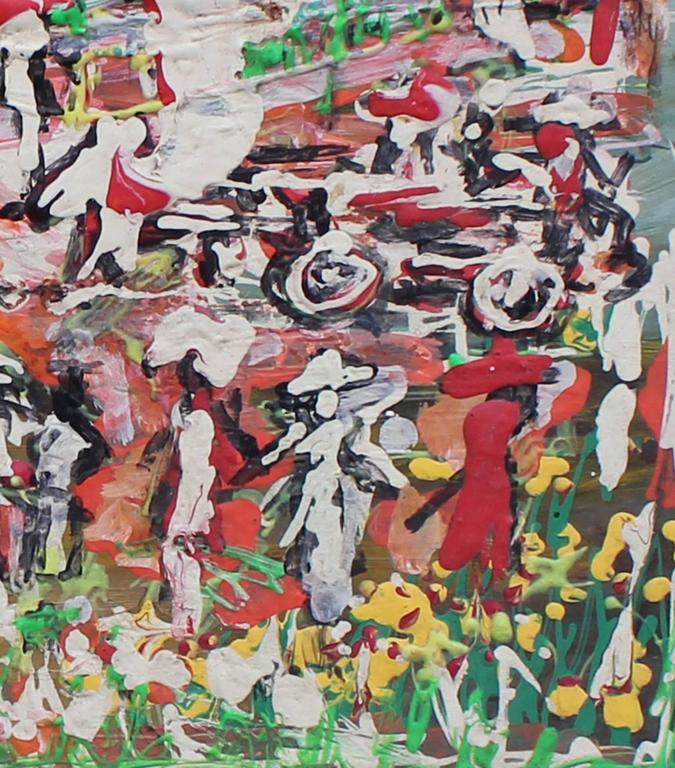 Splendid Abstract Townscape Painting F.L. Doc Spellmon at 1stDibs