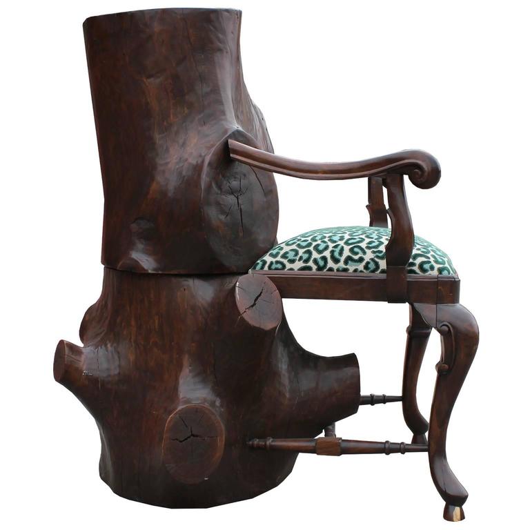 Wonderful Whimsical Rare Tree Stump Art Chair at 1stDibs