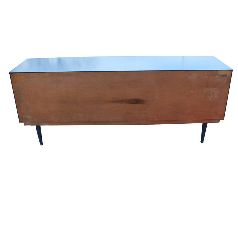 Modern Blue Lacquered Three-Drawer Sideboard at 1stDibs | blue metal ...