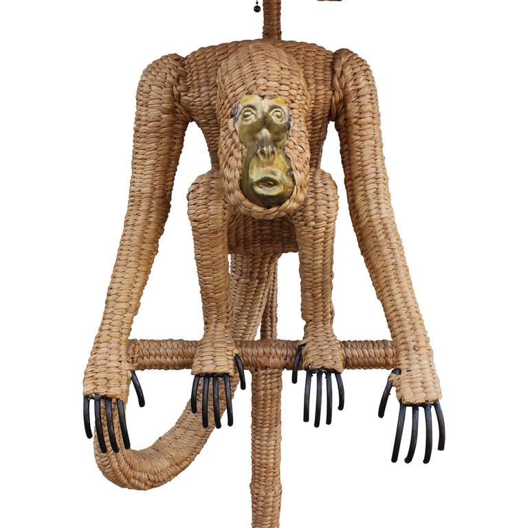 Mario Lopez Torres Wicker Monkey Floor Lamp at 1stDibs | mario lopez ...