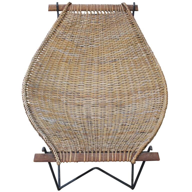 Pair of Duyan Rattan Lounge Chairs by John Risley at 1stDibs