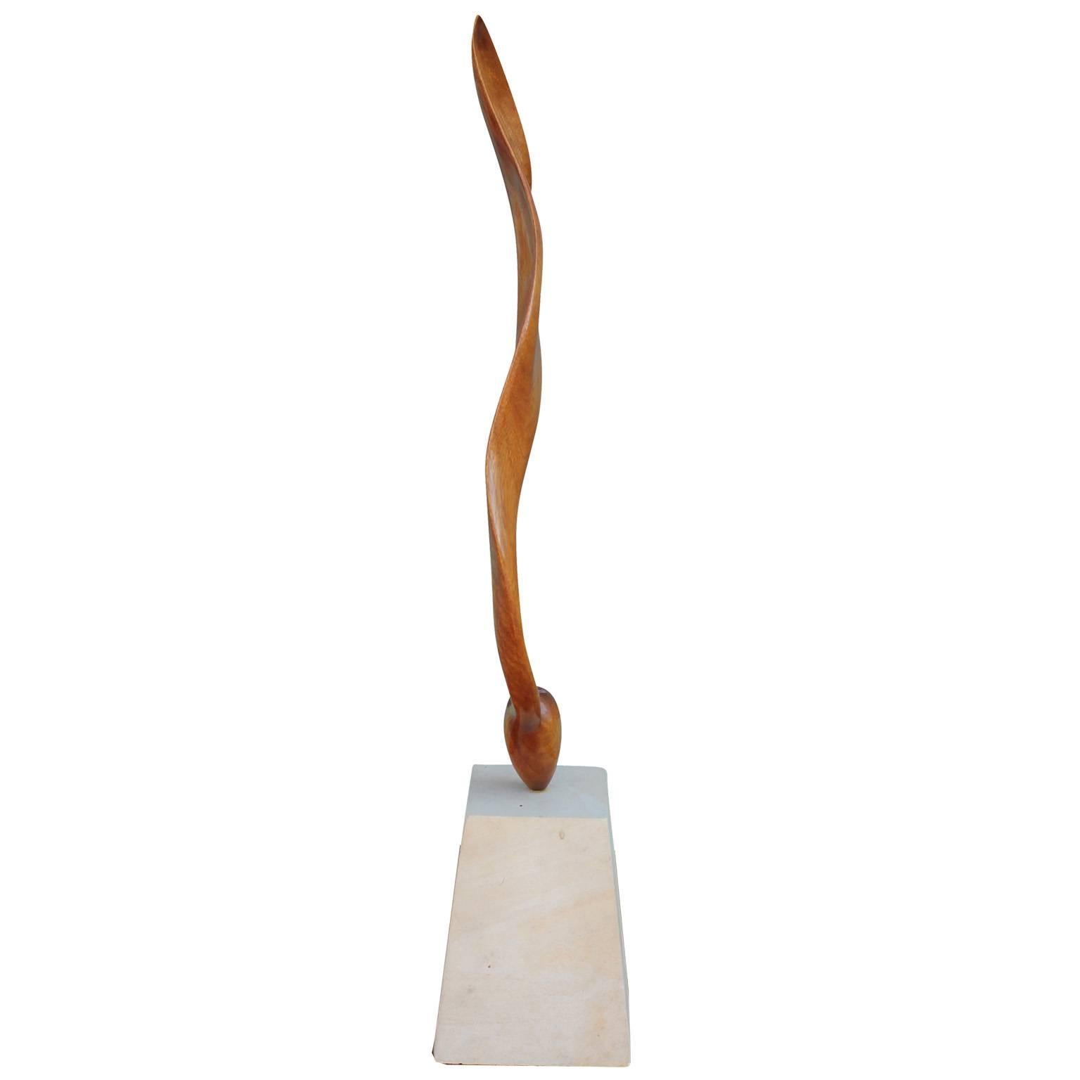 Stunning Carved Wood Flame Sculpture at 1stDibs
