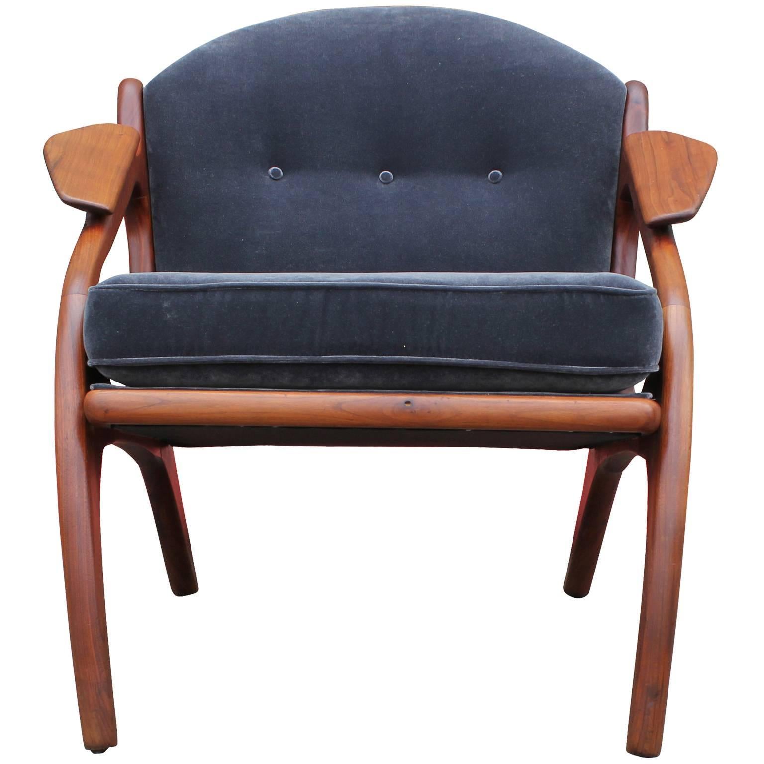 Sculptural Pair of Lounge Chairs by Adrian Pearsall at 1stDibs