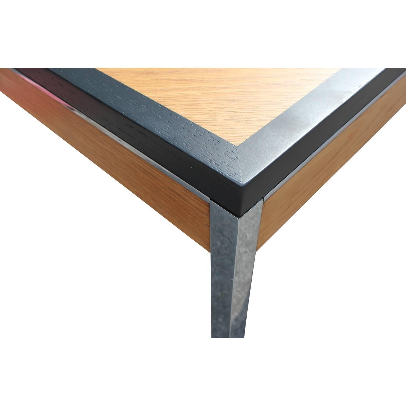 Stunning Modern Two-Tone and Chrome Rectangular Steelcase Style ...