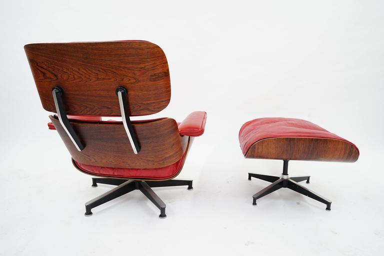 Rare "Pepsi Red" Eames Lounge Chair by Herman Miller for Pepsi Co at ...