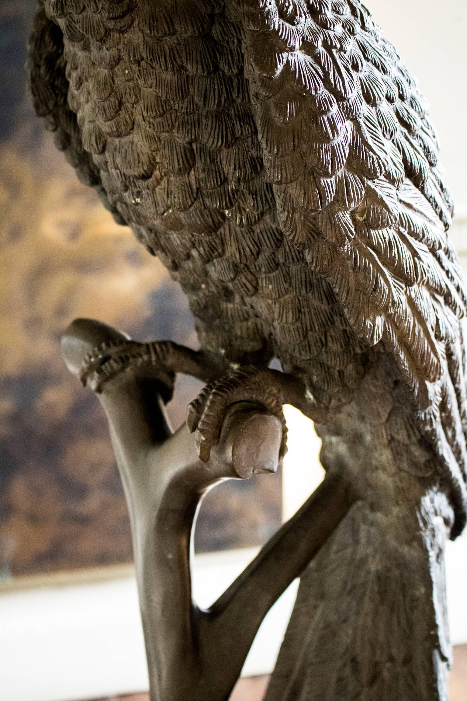 Monumental Vintage Bronze Parrot Figure For Sale at 1stDibs | bronze ...