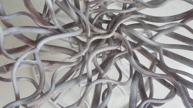 Modern Surrealist Iron Faux Tree Root Cocktail Table For Sale at 1stDibs