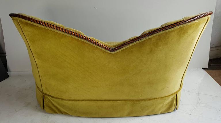 Stunning Regency Heart Shape Settee, Sofa or Loveseat, Original Velvet ...