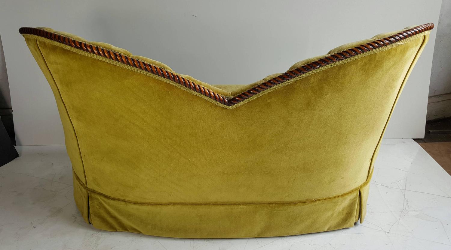 Stunning Regency Heart Shape Settee, Sofa or Loveseat, Original Velvet ...