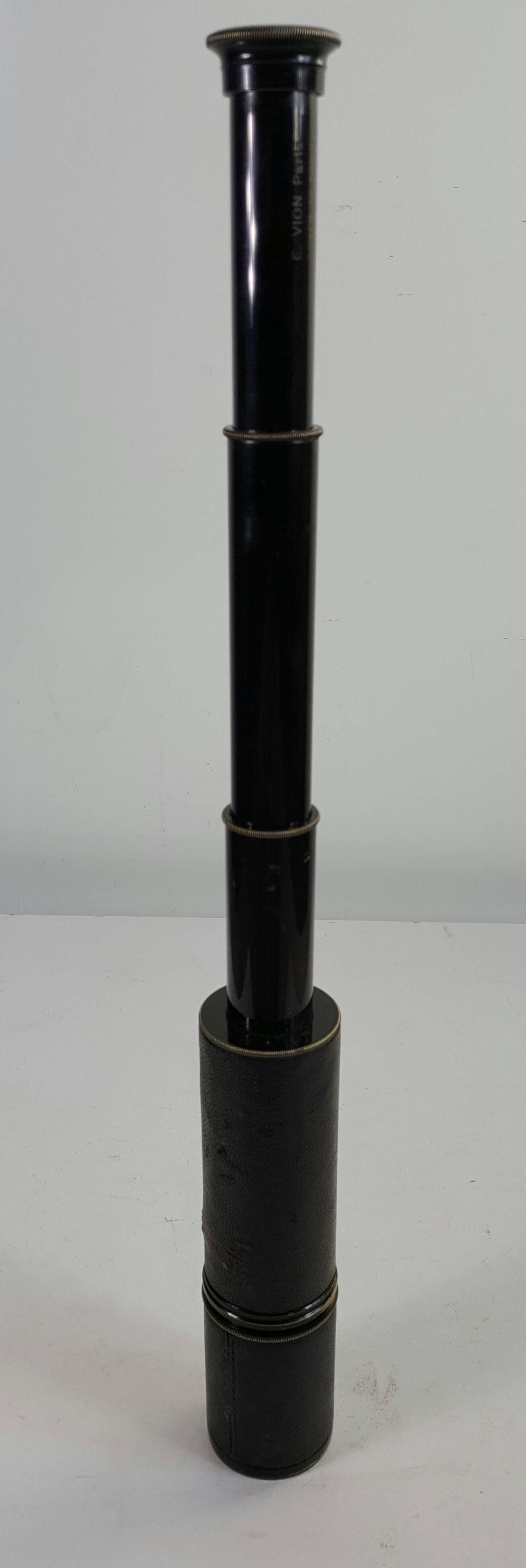 Antique Leather Wrapped Telescope, E.Vion, Paris at 1stDibs | e vion ...
