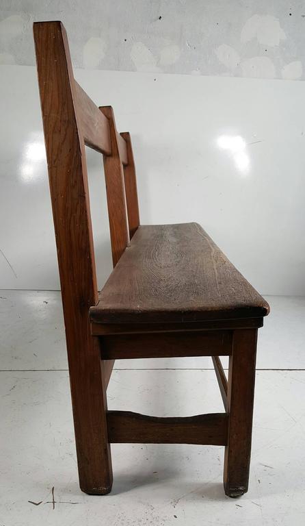 Arts and Crafts Primitive Bench or Settee, 19th Century, in Style of ...