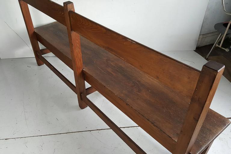 Arts and Crafts Primitive Bench or Settee, 19th Century, in Style of ...