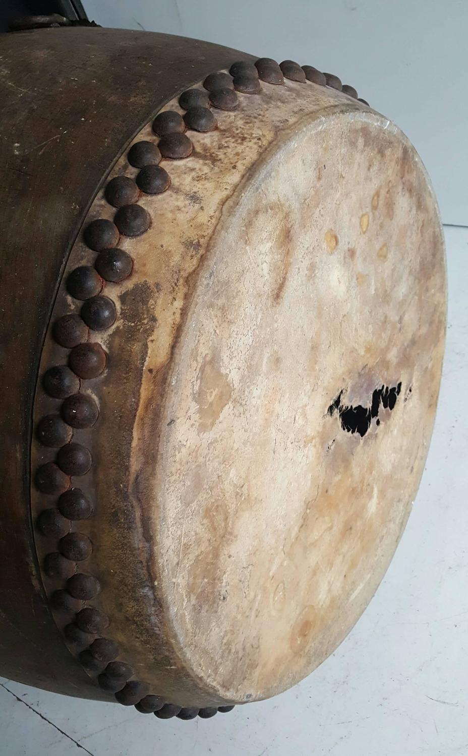 Large 19th Century Tanggu Drum, Traditional Taiko Japanese Drum For ...