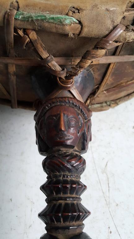 Huge Dhangro Dhami Drum Shaman Medicine Healing Tibetan Buddhist Phurba ...