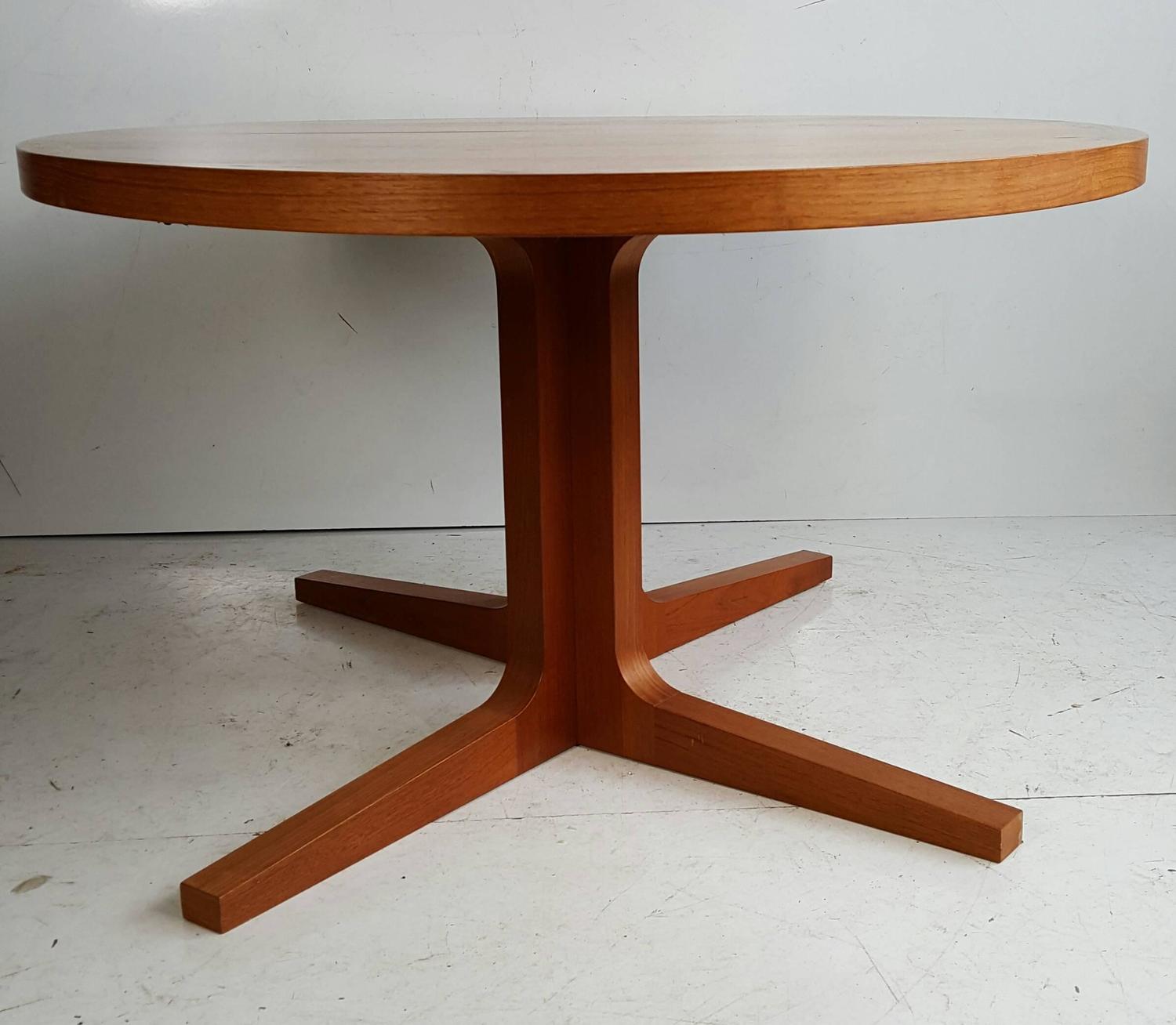 Danish Modern Expandable Teak Trestle Table, G-Plan, Denmark at 1stdibs