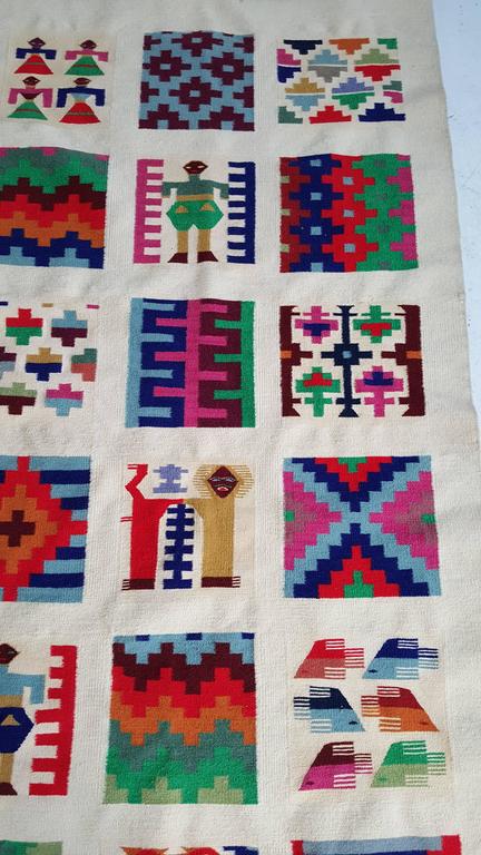 Modernist Tunisian Rug or Wall Hanging, Kilim, Gafsa For Sale at 1stDibs