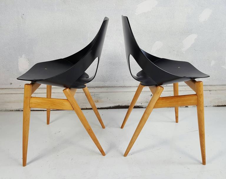 Modernist Pair of Plywood Chairs, Carl Jacob C2 "Jason" for Kandya For ...