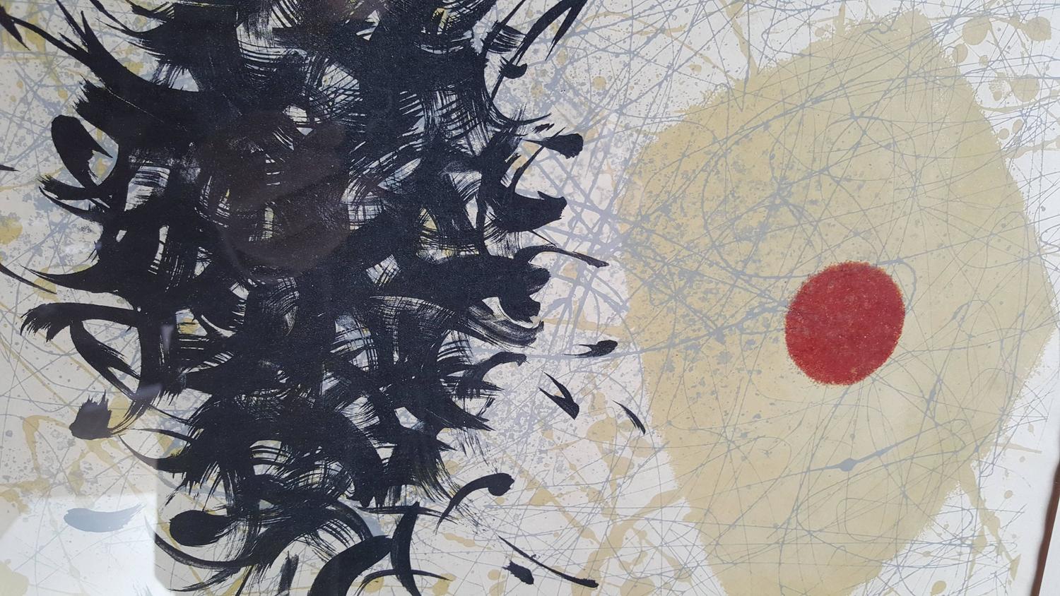 Modernist Abstract Lithograph by Tetsuo Ochikubo, "Cosmic Journey" For ...