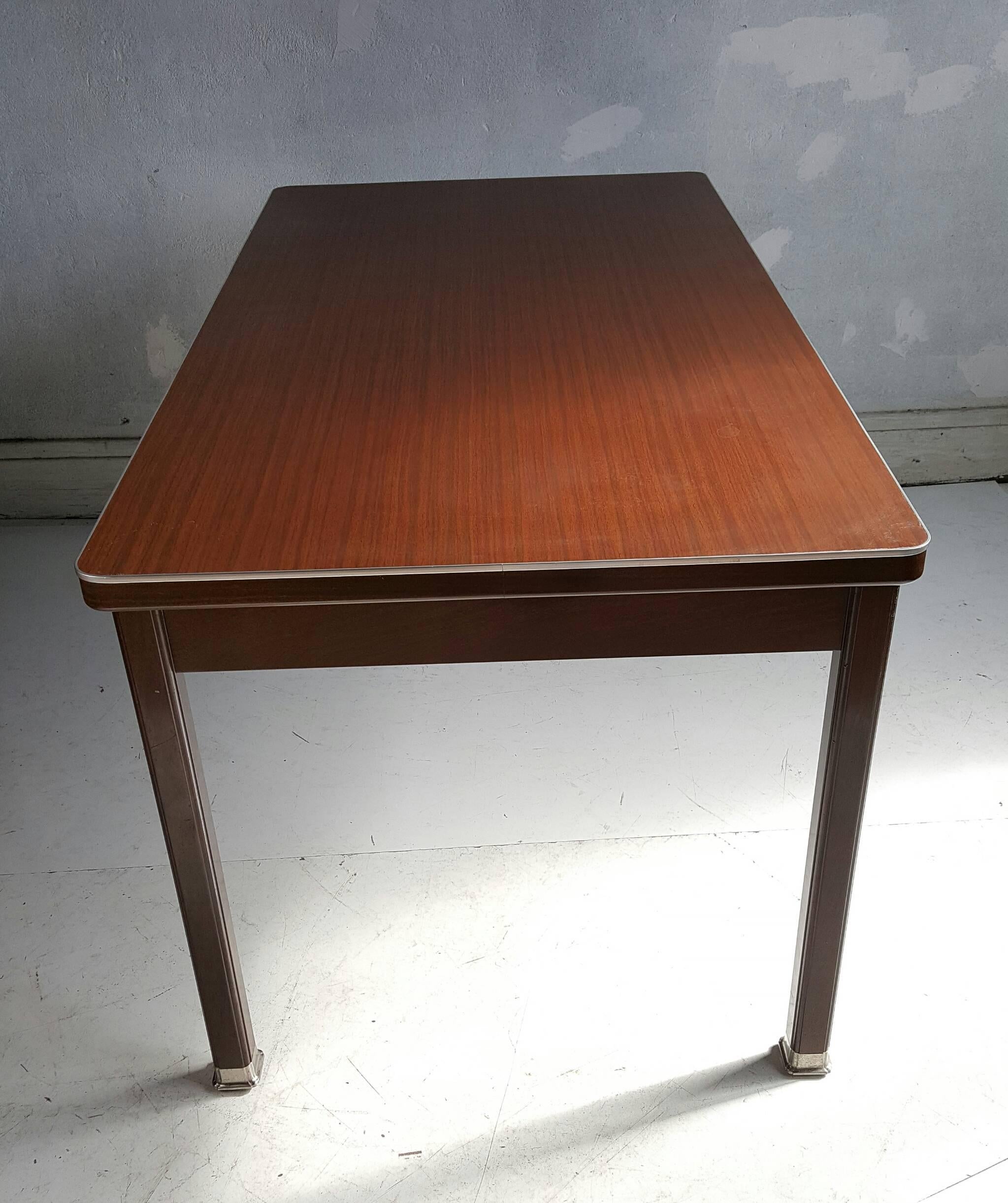 Classic Modernist Shaw Walker Steel Desk Writing Table at 1stDibs ...