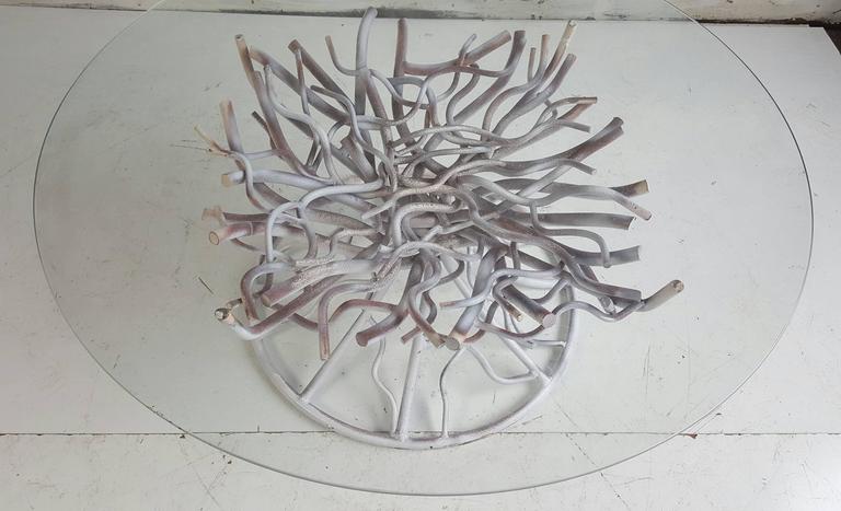 Modern Surrealist Iron Faux Tree Root Cocktail Table For Sale at 1stDibs