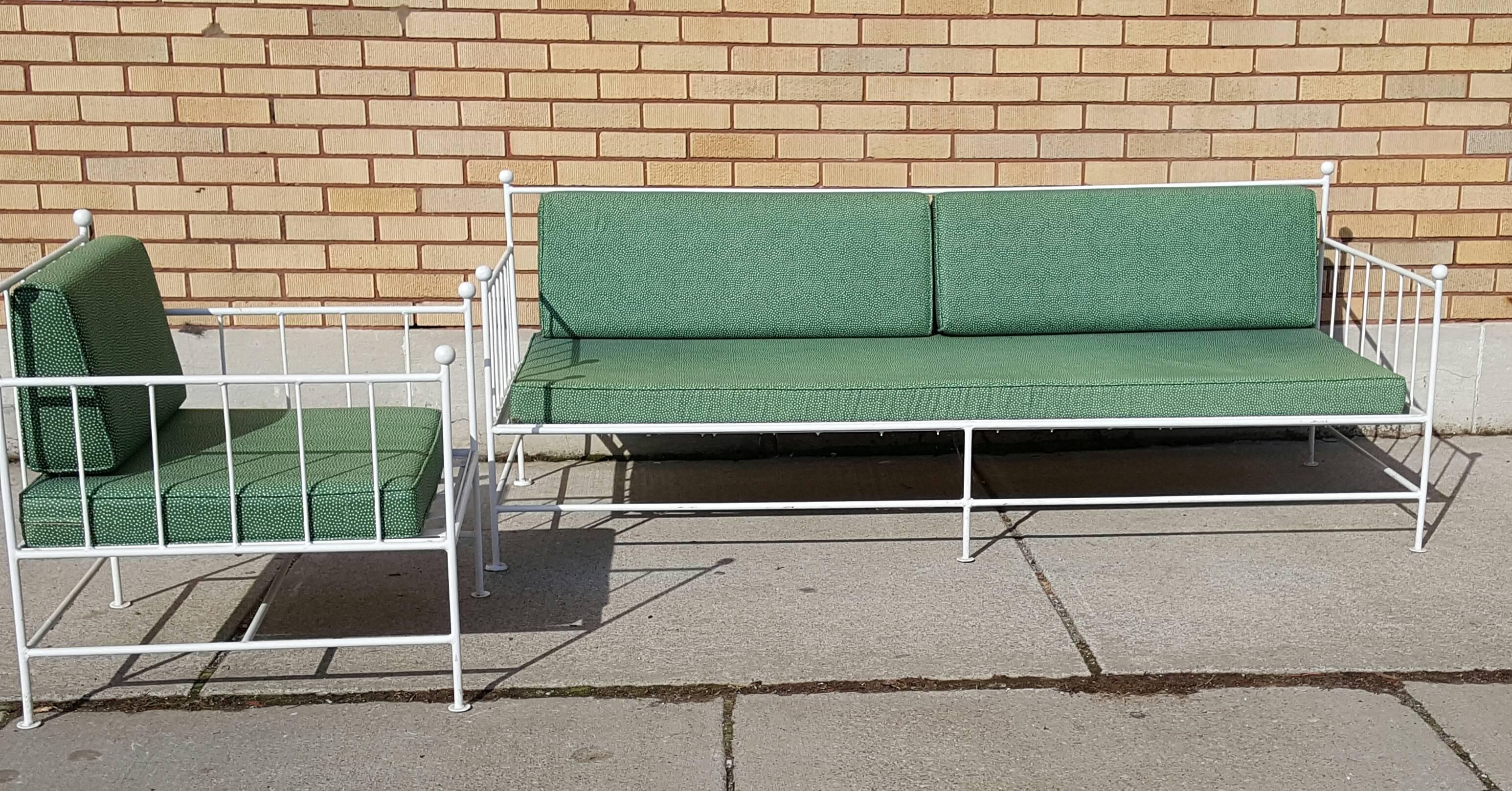 Mid-Century Modern Three-Piece Iron Patio /Garden Set Made by Woodard ...