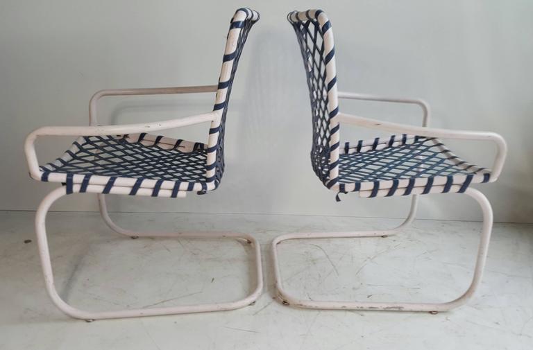 Pair of Classic Mid-Century Modern Russell Woodard Patio Spring Lounge ...