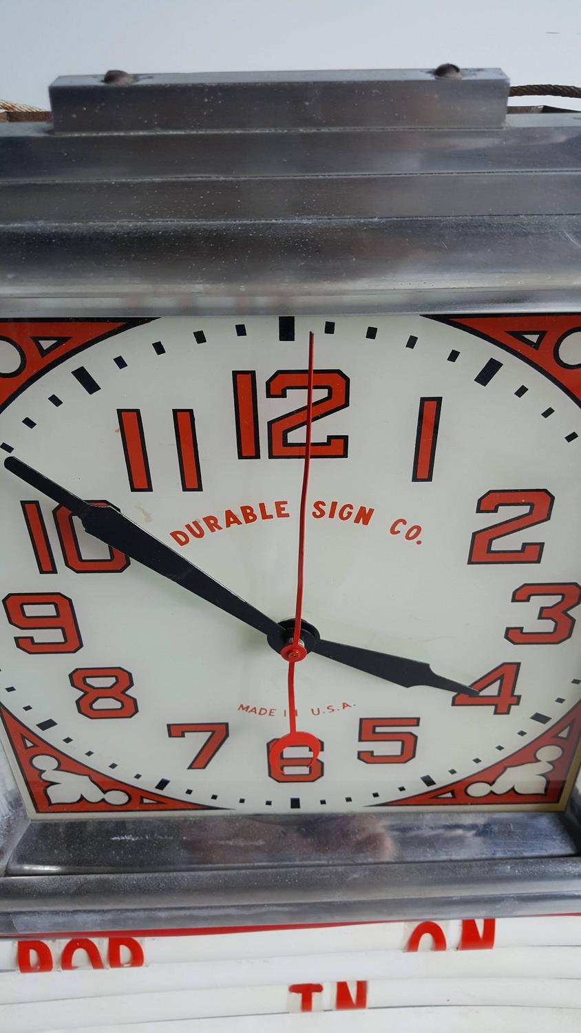 Art Deco Light-Up Clock For Sale at 1stdibs