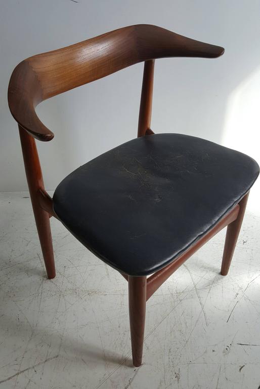 Danish Modern Walnut and Leather Armchair by Povl Dinesen For Sale at ...