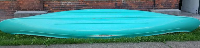 Mid-Century Modern 'Core Craft' Turquoise Fiberglass Canoe at 1stDibs