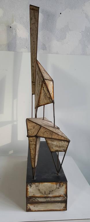 Large Modernist Abstract Sculpture, Wire Rod and Stolit Manner of Lynn ...