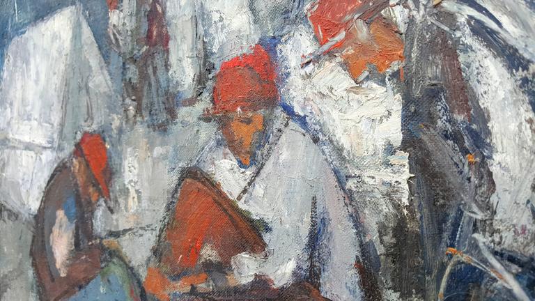 Ashcan School, W P A Style Painting Oil on Board by C.Heltzel, circa ...