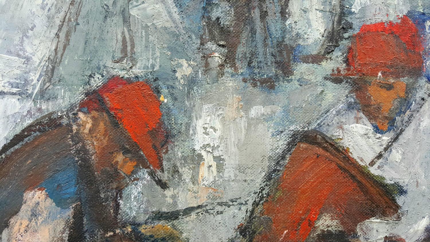 Ashcan School, W P A Style Painting Oil on Board by C.Heltzel, circa ...