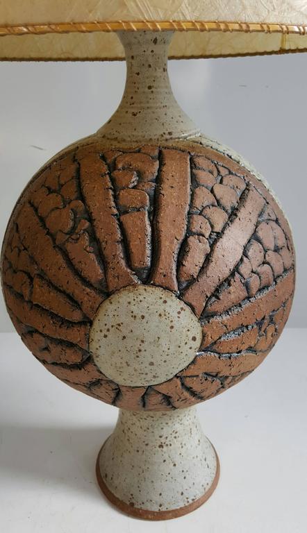 1970s Studio S Pottery Lamp, Lewis and Eric Snyder Master Potters at ...