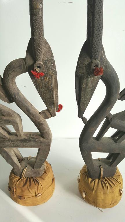 Pr.Bamana Tribal Chi Wara Female and Child Antelope Headdress for ...