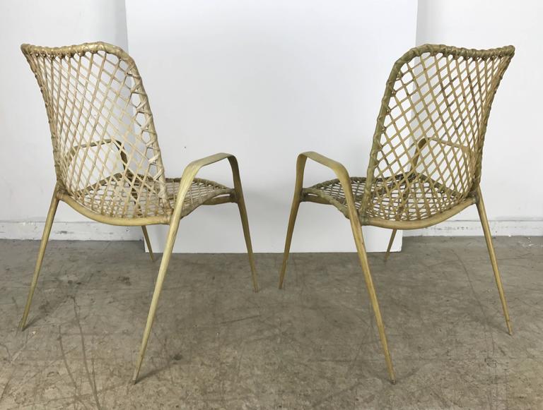 Set of Six Resin String Chairs, Modernist Indoor / Outdoor by Troy ...