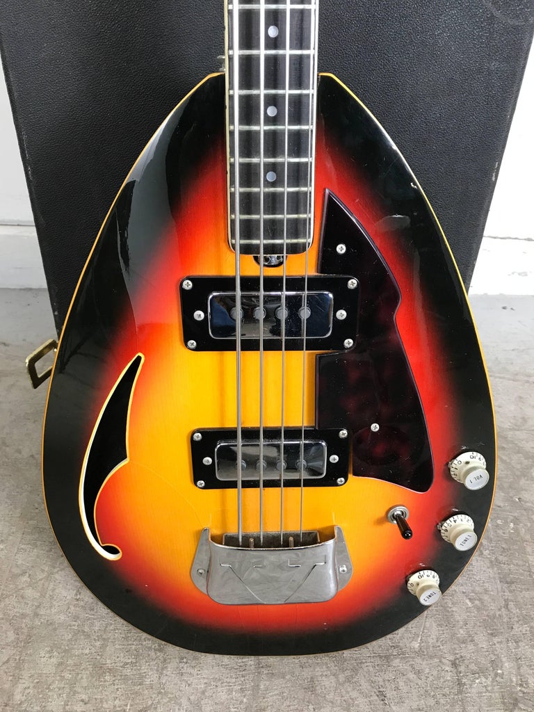 Rare 1968 Vox Teardrop Bass Guitar V284 Stinger IV, Made in Italy at ...