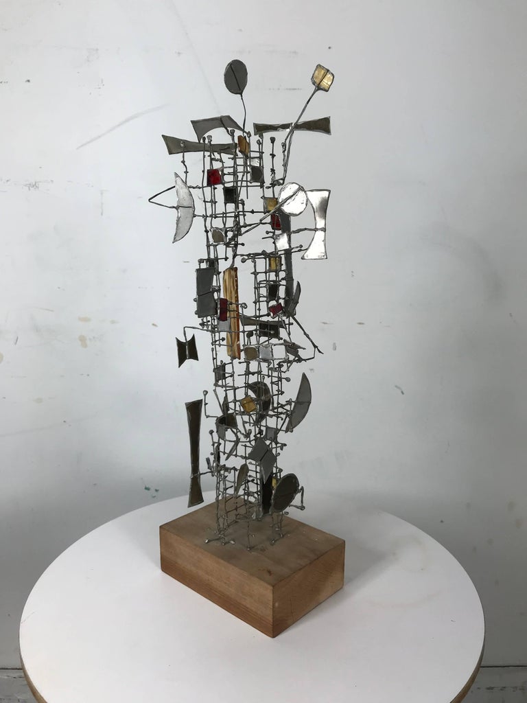 Abstract Metal and Glass Sculpture by Gertrude Schreiber, Cranbrook ...